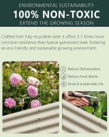 China Large Metal Planter Box 4.5*4.5*1.4 Ft Ivory White Galvanised Vegetable Planters for sale