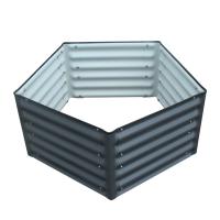 China 3.2x3x1.4 Ft Double Layer Galvanized Metal Planters Outdoor Open Base for sale