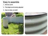 China Irregular Shaped Metal Galvanized Raised Garden Boxes  3.2x3x1.4 Ft for sale