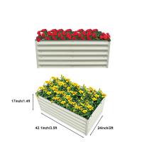 China Modern Patio Galvanized Metal Planter Boxes Kit Box 3.5*2*1.4 Ft for sale