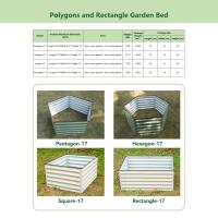 China Antirust Outdoor Metal Raised Garden Bed 2*2*0.3Ft For Herb Succulent Dark Green for sale
