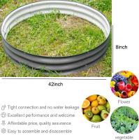 China 3.5 Ft X 8”Tall Round Metal Raised Bed For Planting Herb Anti Rust for sale
