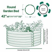 China 8'' Tall Aluzinc Metal Above Ground Planters Metal Raised Bed Containers for sale