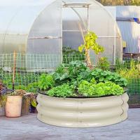 China High Round Raised Garden Steel Galvanised Beds Kit 3.5Ft* 0.66Ft High Strength for sale