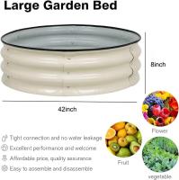China High Round Raised Garden Steel Galvanised Beds Kit 3.5Ft* 0.66Ft High Strength for sale