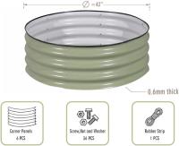 China Galvanized Planter Garden Boxes Outdoor Galvanized Steel Round Raised Garden Planter 3.5x0.92 Ft for sale