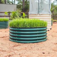 China 3.5*1.4Ft Sturdy Round Galvanized Steel Garden Beds For Outdoor Gardening for sale