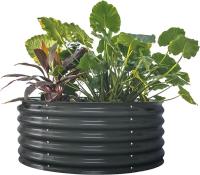 China 17'' Tall Aluzinc Round Metal Raised Garden Beds 42'' For Vegetable for sale