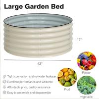 China 3.5*1.4Ft Galvanized Round Raised Garden Beds For Flower Ruggedized for sale