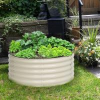 China 3.5*1.4Ft Galvanized Round Raised Garden Beds For Flower Ruggedized for sale