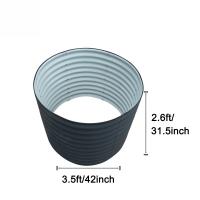 China Durable Double Layer Galvanized Steel Round Planter Bed Kit 3.5*2.6Ft for sale