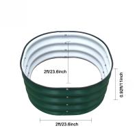 China Zinc Aluminum Magnesium Stainless Steel Metal Raised Flower Bed 2x2x0.92 Ft Antirust for sale