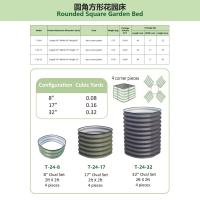 China Zinc Aluminum Magnesium Stainless Steel Metal Raised Flower Bed 2x2x0.92 Ft Antirust for sale