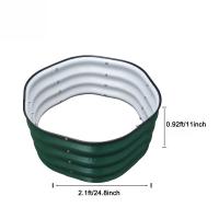 China 2.1*0.92 Ft Dark Green Galvanized Raised Garden Bed Galvanized Planter Box for sale