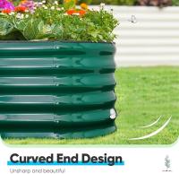 China 2.1*0.92 Ft Dark Green Galvanized Raised Garden Bed Galvanized Planter Box for sale