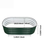 China Galvanized Raised Garden Bed 3.4*2*0.92 Ft Galvanized Raised Garden Beds Outdoor For Gardening fruit Tool-Free Assembly for sale