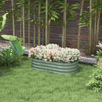 China Galvanized Steel Raised Garden Bed Kit Outdoor 3.4*2*0.92 FT Metal Planter Boxes With Safety Edging Gloves Above Ground for sale