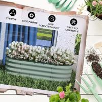 China Galvanized Steel Raised Garden Bed Kit Outdoor 3.4*2*0.92 FT Metal Planter Boxes With Safety Edging Gloves Above Ground for sale