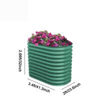 China Galvanized Raised Garden Bed Kit Outdoor Garden Raised Planter Box 3.4*2*2.66 ft Metal Raised Garden Beds For Vegetable for sale