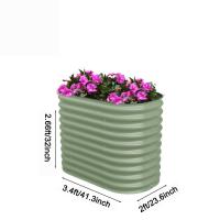 China Galvanized Raised Garden Bed Outdoor Oval Large Metal Garden Bed Planter Box Raised Beds For Gardening(3.4*2*2.66 Ft) for sale