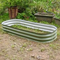 China 4.9*2*0.66 Ft Raised Garden Bed Kit Galvanized Raised Garden Box Outdoor Metal Raised Planter Box For Vegetables Fruits for sale