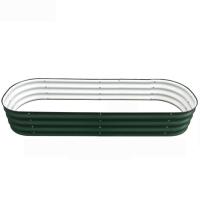 China Galvanized Raised Garden Bed 4.9*2*0.92 Ft Galvanized Raised Garden Beds Outdoor For Gardening Vegetables dark green for sale