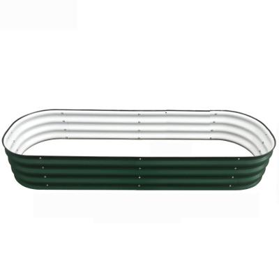 China Galvanized Raised Garden Bed 4.9*2*0.92 Ft Galvanized Raised Garden Beds Outdoor For Gardening Vegetables dark green for sale