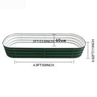 China Galvanized Raised Garden Bed 4.9*2*0.92 Ft Galvanized Raised Garden Beds Outdoor For Gardening Vegetables dark green for sale