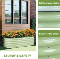 China 4.9*2*1.4 Ft Galvanized Garden Raised Bed Plant Box 0.6mm Thick 17 Inch Tall Perfect For Planting A Variety Of Flower for sale