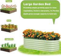 China 4.9*2*1.4 Ft Galvanized Garden Raised Bed Plant Box 0.6mm Thick 17 Inch Tall Perfect For Planting A Variety Of Flower for sale
