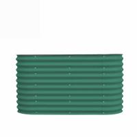China 4.9*2*2.66 Ft Galvanized Raised Garden Bed Kit Oval Steel Raised Garden Planters For Outdoor Vegetable Flower Herb for sale