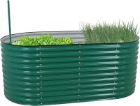 China 4.9*2*2.66 Ft Galvanized Raised Garden Bed Kit Oval Steel Raised Garden Planters For Outdoor Vegetable Flower Herb for sale