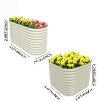China 4.9*2*2.66 Ft Steel Raised Garden Bed Outdoor metal Raised Planter For Plants Vegetables And Flowers Light green for sale