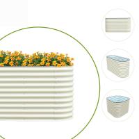 China 4.9*2*2.66 Ft Steel Raised Garden Bed Outdoor metal Raised Planter For Plants Vegetables And Flowers Light green for sale