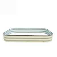 China 5*3.4*0.66 FT Raised Garden Bed Outdoor Raised Garden Beds For Flower Raised Planter Box Outdoor For Herb Ivory White for sale