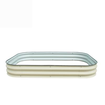 China 5*3.4*0.66 FT Raised Garden Bed Outdoor Raised Garden Beds For Flower Raised Planter Box Outdoor For Herb Ivory White for sale