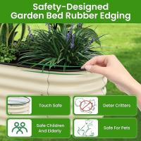 China 5*3.4*0.66 FT Raised Garden Bed Outdoor Raised Garden Beds For Flower Raised Planter Box Outdoor For Herb Ivory White for sale