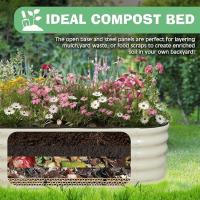 China 5x3.4ftx17”Tall Galvanized Raised Garden Beds Outdoor Oval Metal Planter Box For Planting Vegetables Flowers Herb for sale