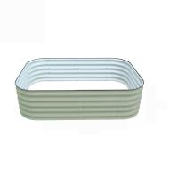 China Raised Garden Bed Kit 5x3.4x1.4Ft Outdoor Metal Flower Beds Stainless Steel Patio Ground Planter For Planting Vegetables for sale