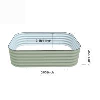 China Raised Garden Bed Kit 5x3.4x1.4Ft Outdoor Metal Flower Beds Stainless Steel Patio Ground Planter For Planting Vegetables for sale