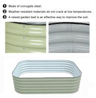 China Raised Garden Bed Kit 5x3.4x1.4Ft Outdoor Metal Flower Beds Stainless Steel Patio Ground Planter For Planting Vegetables for sale