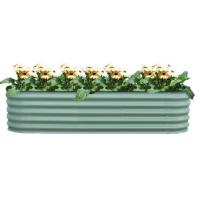 China Modern Style 6.4*2*1.4 Ft Galvanized Raised Garden Bed Kit Easy Assembly Vegetable Planting Outdoors for sale
