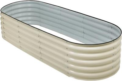 China 6.4*2*1.4 Ft Round Raised Garden Bed Galvanized Planter Raised Beds Metal Raised Garden Beds Outdoor For Vegetables for sale
