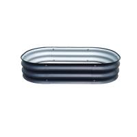 China 3.4*2*0.66 Ft Dark Grey Galvanized Raised Garden Bed Kit Boxes Outdoor For Vegetables for sale