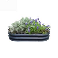 China 3.4*2*0.66 Ft Dark Grey Galvanized Raised Garden Bed Kit Boxes Outdoor For Vegetables for sale