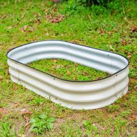 China Galvanized Raised Garden Bed Kit Outdoor Garden Raised Planter Box Metal Raised Garden Beds For Vegetable 3.4×2×0.66 ft for sale