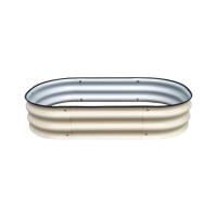 China Galvanized Raised Garden Bed Kit Outdoor Garden Raised Planter Box Metal Raised Garden Beds For Vegetable 3.4×2×0.66 ft for sale
