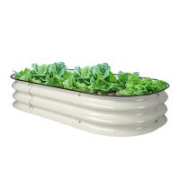 China Galvanized Raised Garden Bed Kit Outdoor Garden Raised Planter Box Metal Raised Garden Beds For Vegetable 3.4×2×0.66 ft for sale