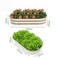 China Galvanized Raised Garden Bed Kit Outdoor Garden Raised Planter Box Metal Raised Garden Beds For Vegetable 3.4×2×0.66 ft for sale