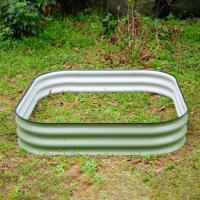 China Galvanized Raised Garden Bed 4.9*4.9*0.66 Ft Galvanized Raised Garden Beds Outdoor For Gardening Vegetables Flowers for sale
